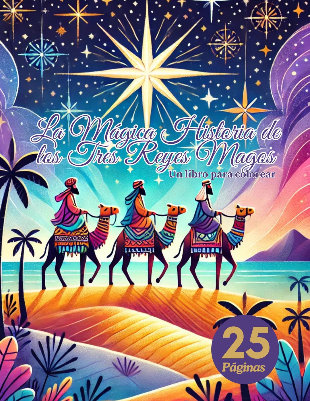 La Mágica Historia de los Tres Reyes Magos: Un Libro para Colorear ...