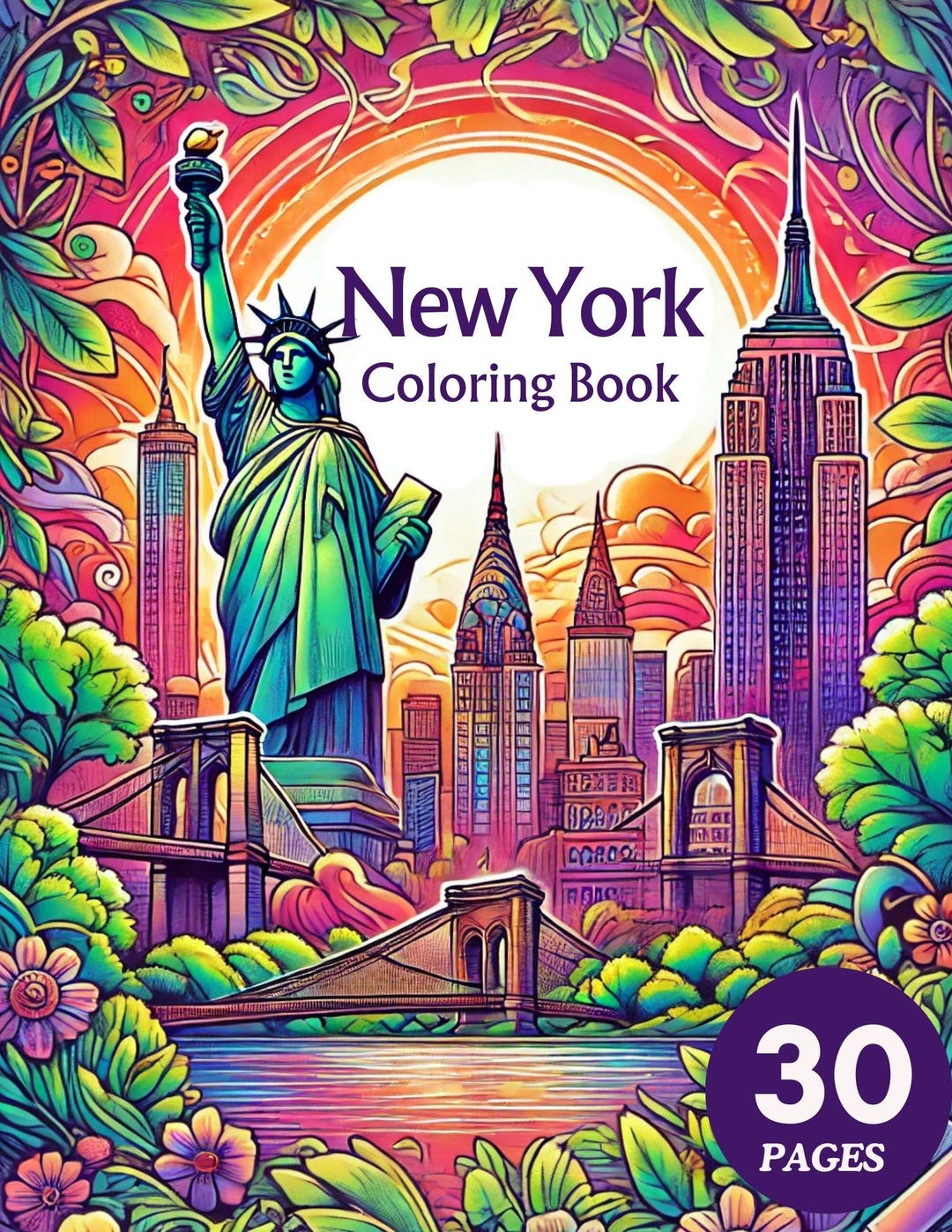 New York Coloring Book - Etsy