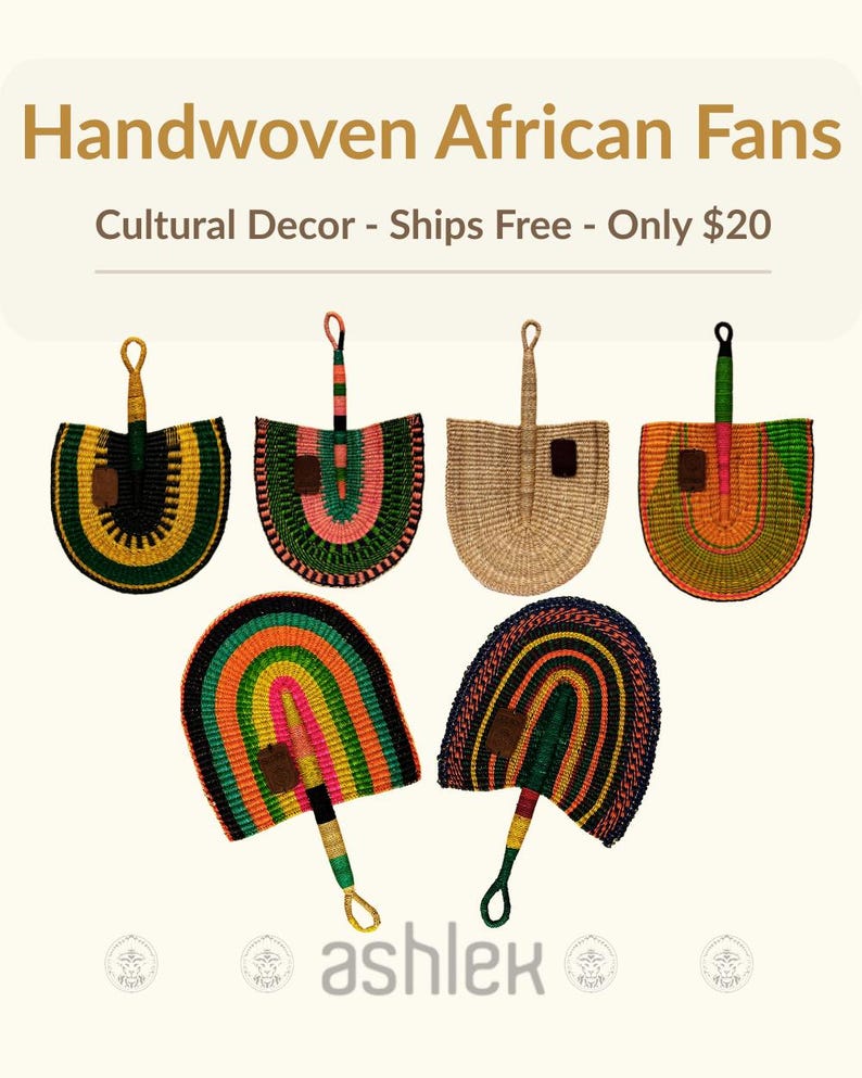Handwoven Bolga Wall Fan - Artisan African Decor- Woven Cultural Fan ...