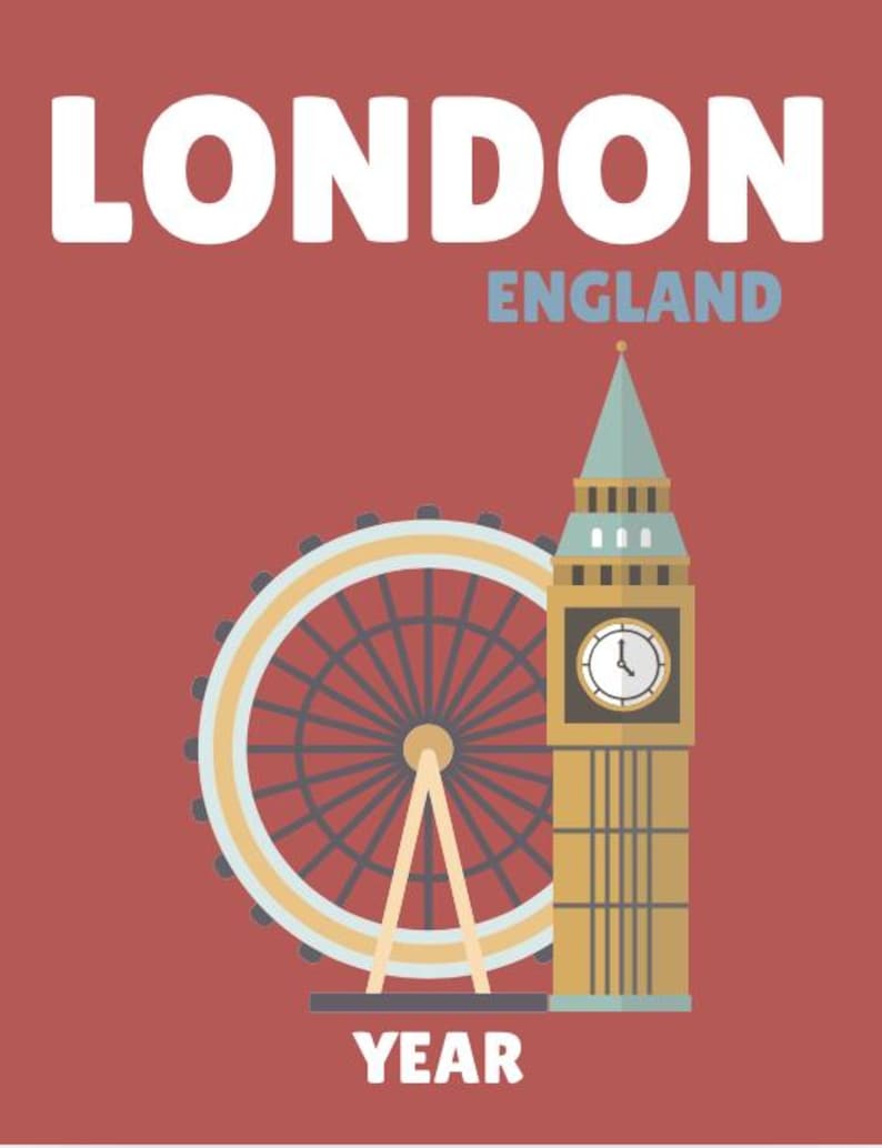 EDITABLE PHOTO BOOK Cover/back - London - Etsy