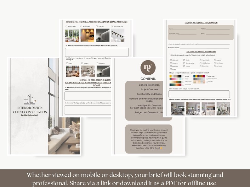 Editable Client Consultation Template for Interior Designers ...
