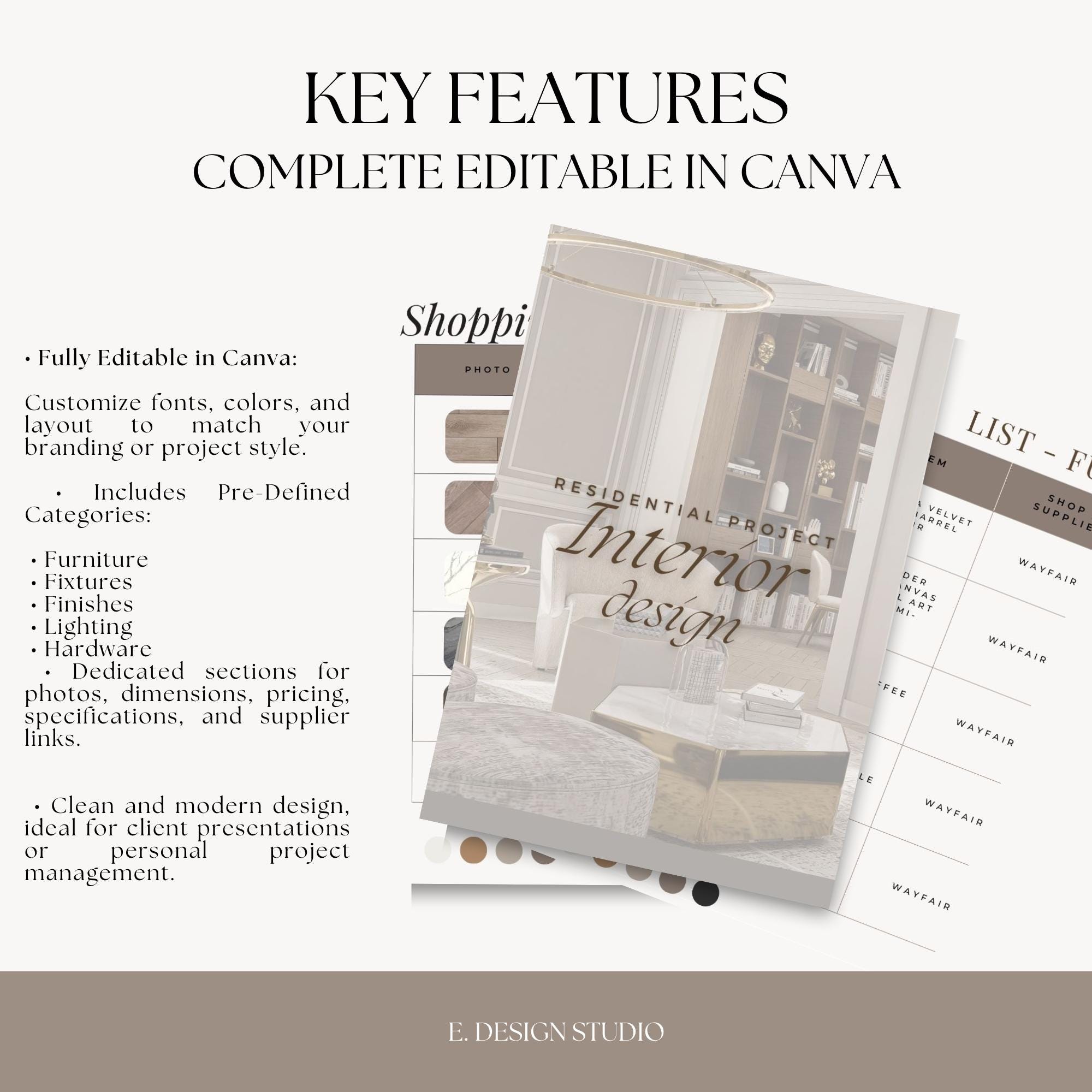 FF&E Schedule Template for Interior Designers. - Etsy