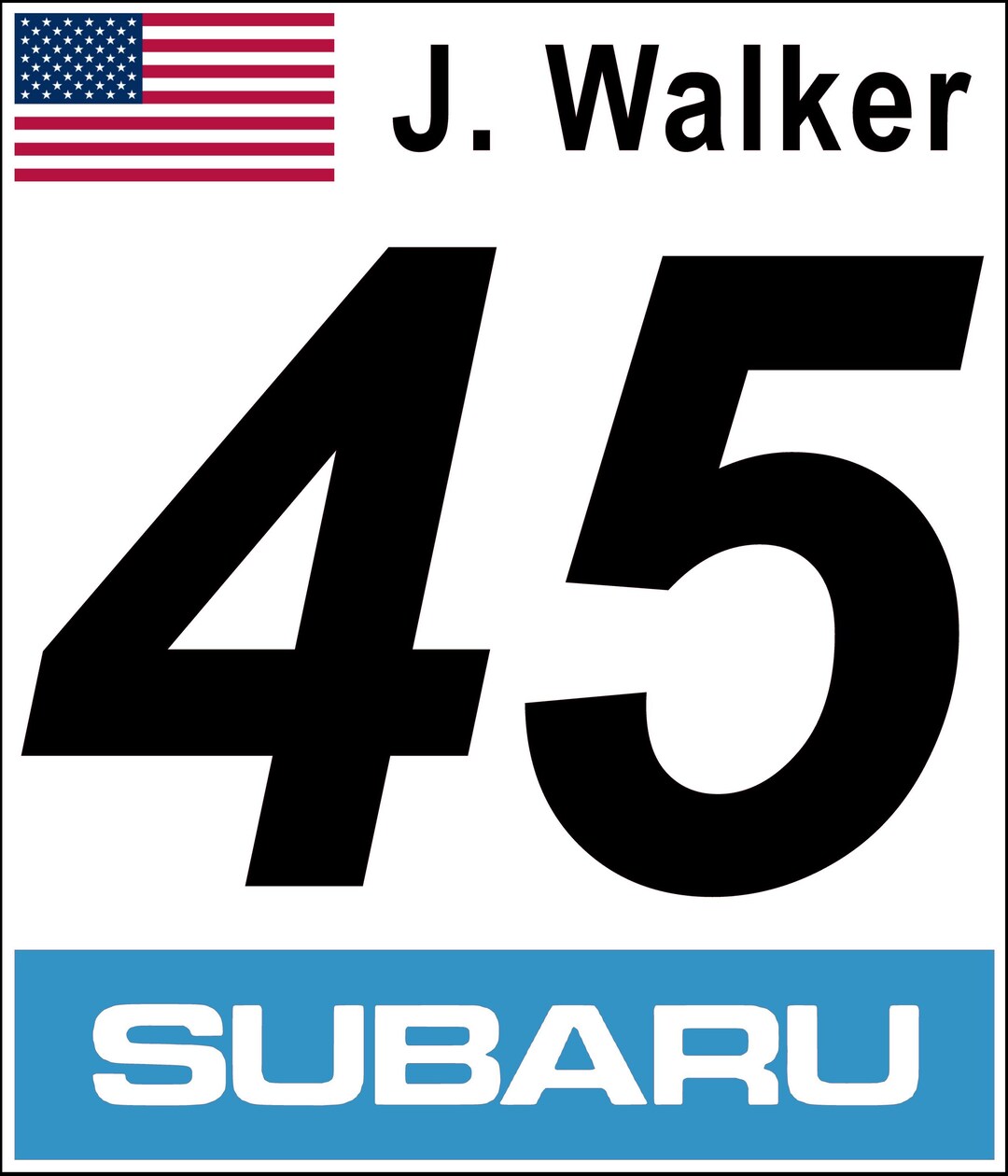Race Number Decal - Etsy