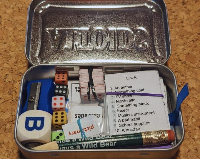 GAME TIN - Traveling Mini Games Made With Recycled Materials - Etsy