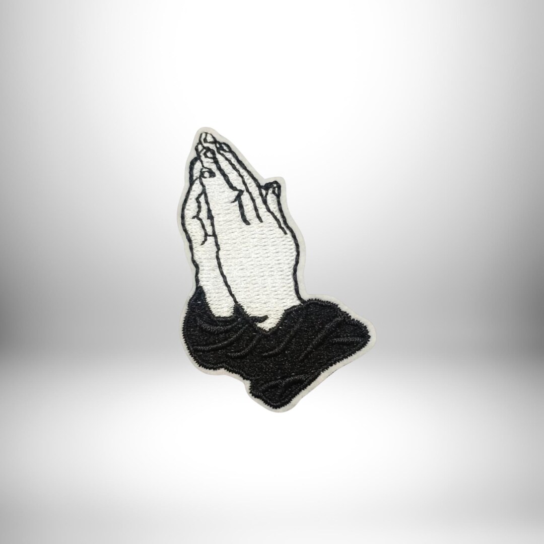 Praying Hands Prayer Pray Embroidery Patch Iron or Sew on Clothing ...