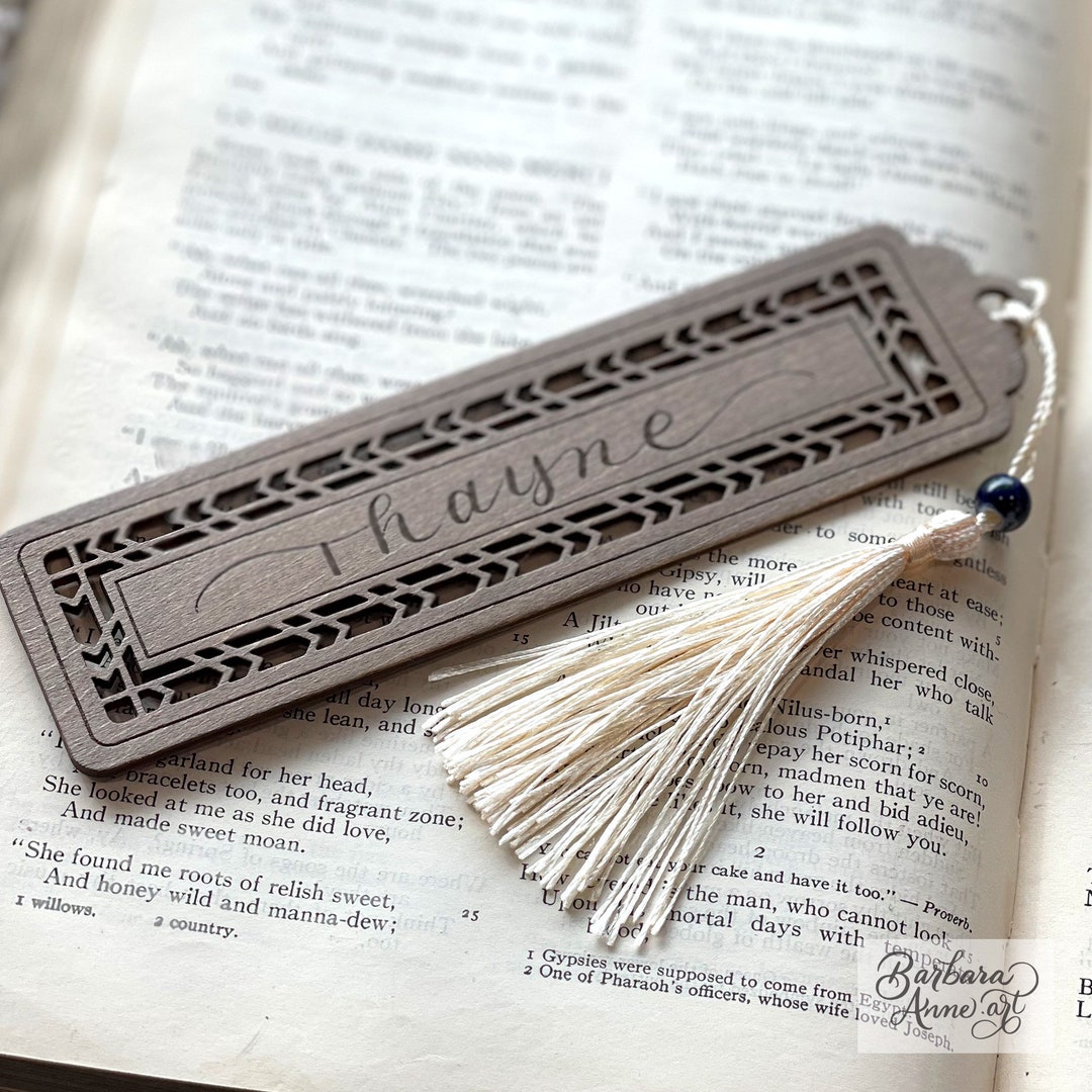 Personalized Keepsake Bookmarks Hand-lettered Laser-engraved ...