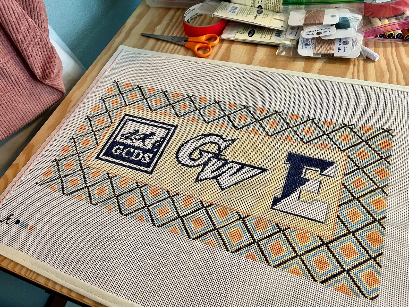 Custom Needlepoint Canvas (variable Sizes) - Etsy