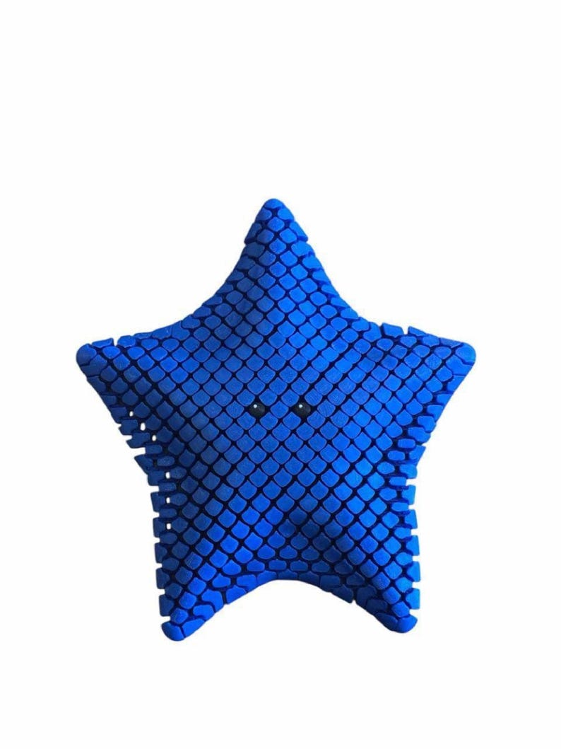 Starfish Flexi Articulated Fidget Toy – 3-D Printed Ocean Desk Pet for ...