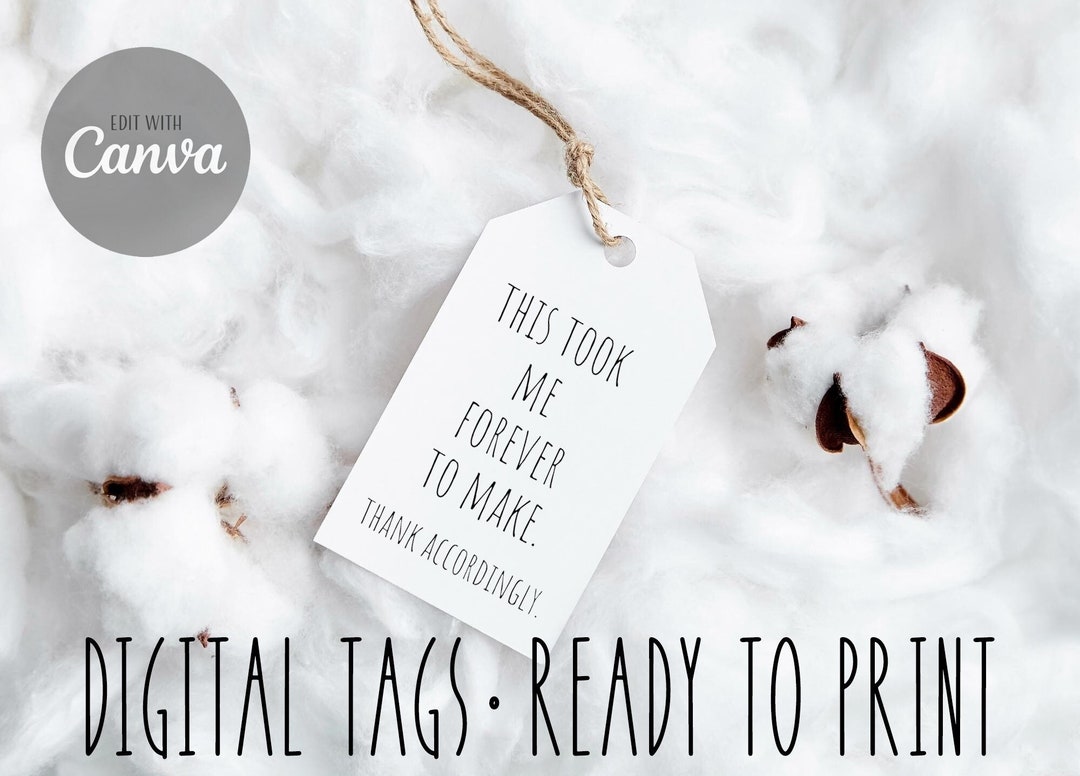 Set of 9 Funny Printable Gift Tags in a Simple Modern Style, Sarcastic ...