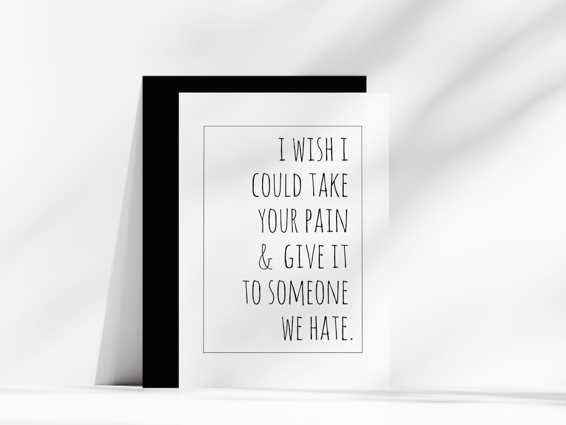 Sarcastic Get Well Card I Wish I Could Take Your Pain and - Etsy