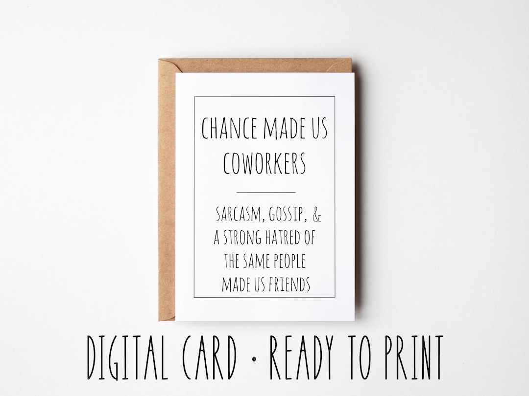 Sarcastic Going Away Retirement Printable Card, Chance Made Us ...