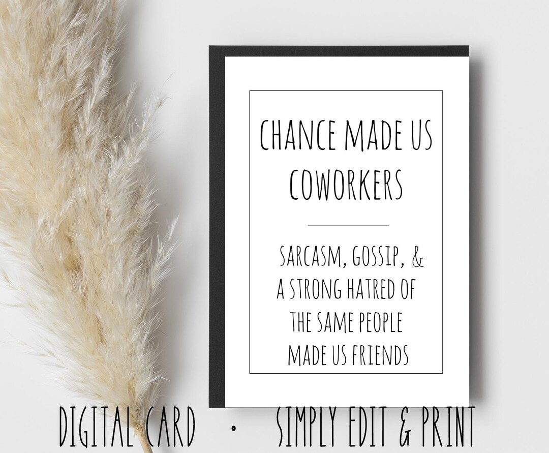 Sarcastic Going Away Retirement Printable Card, Chance Made Us ...