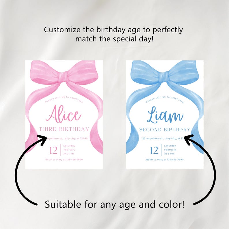Pink Bow Birthday Favor Tags EDITABLE, Pink Bow Coquette Party Thank ...