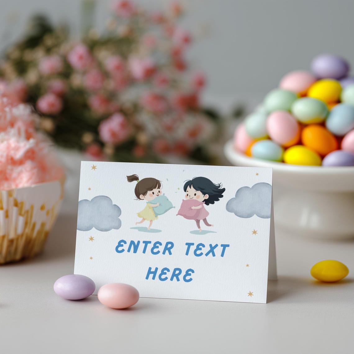 Editable Pajama Party Tags | Pajama Party Buffet Labels | Slumber Party ...