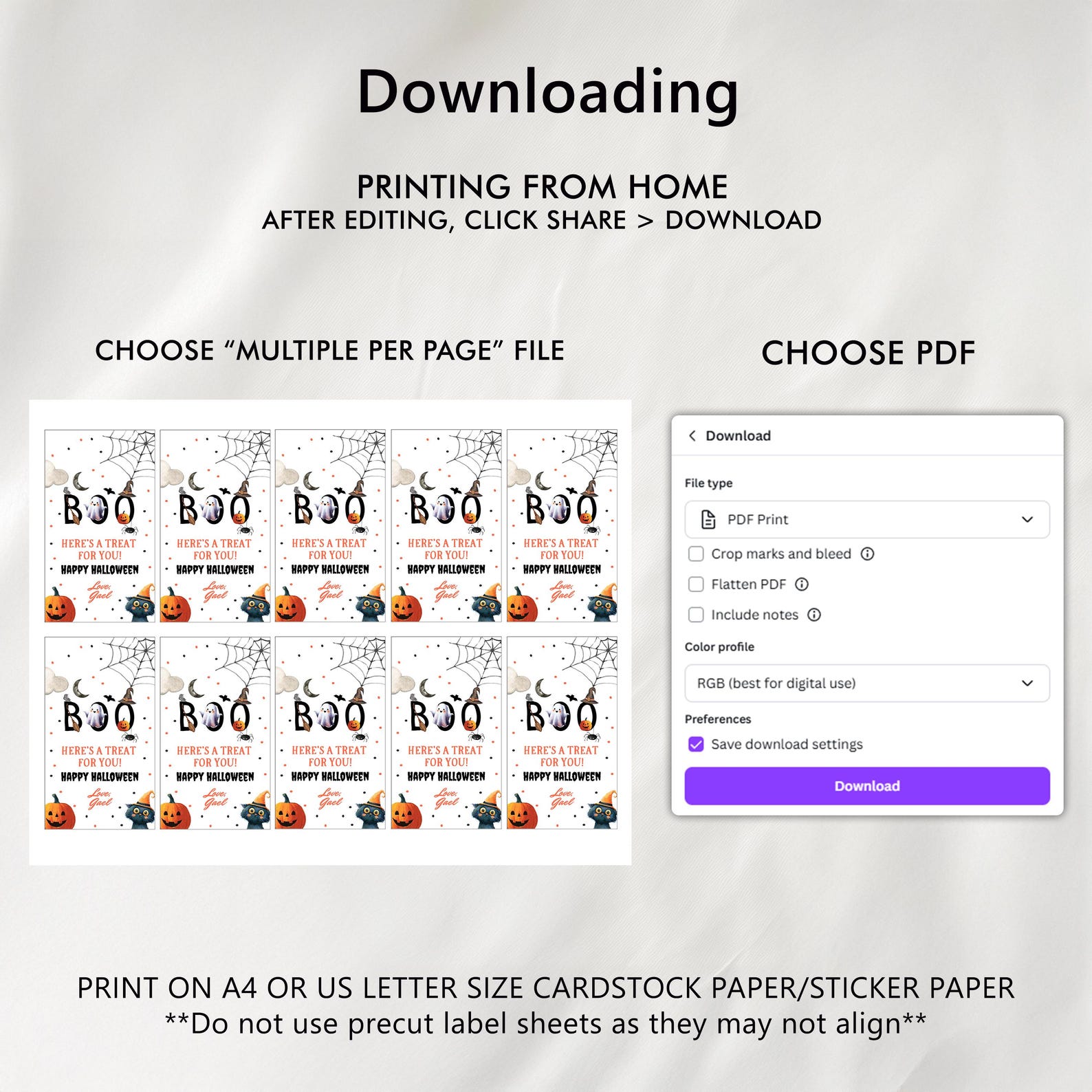 Editable Halloween Favor Tags Boo Gift Tags Costume Party Trick or ...