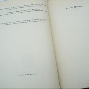 Three O'clock Dinner Book 1945 Vintage Book Josephine Pinckney War Time ...