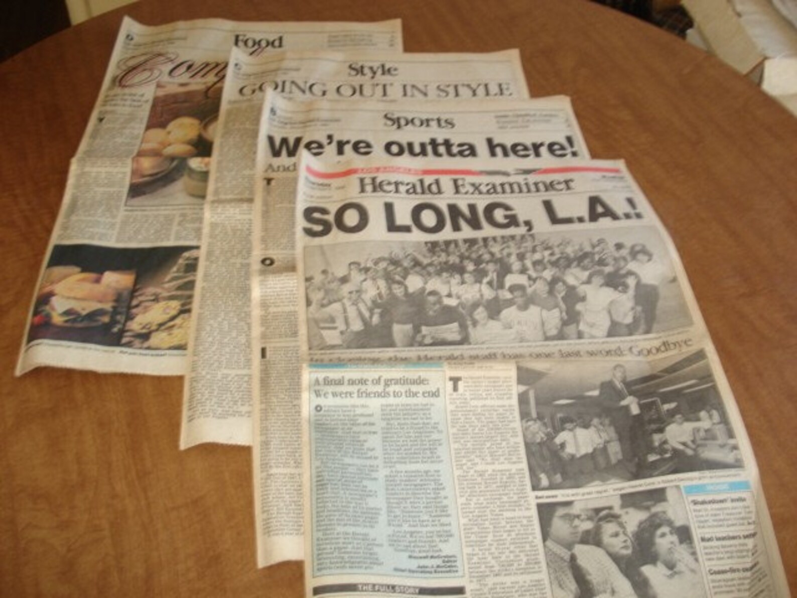 Last Edition Herald Examiner Newspaper, Defunct Newspaper, Last Edition ...