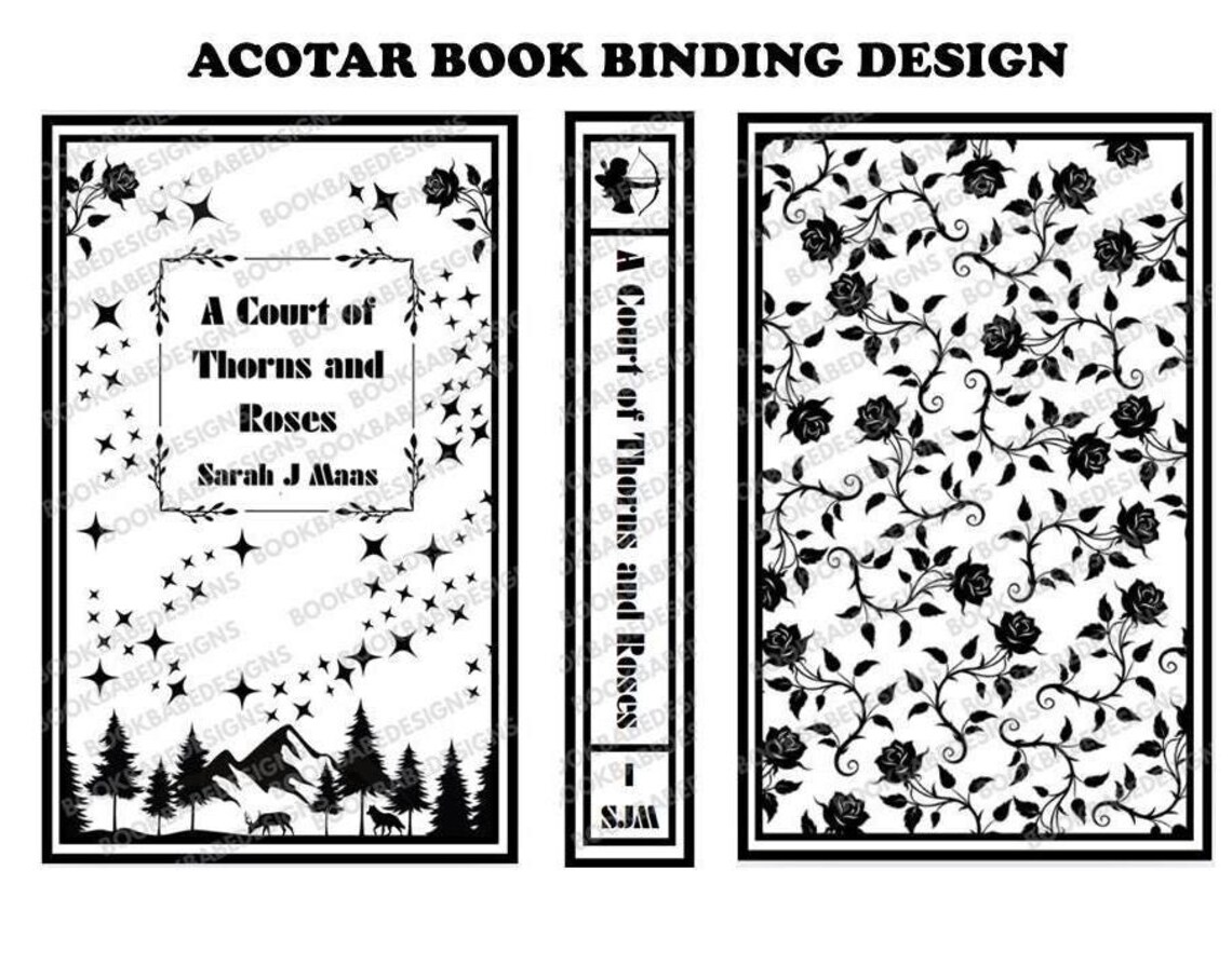ACOTAR Book Binding Design - Etsy