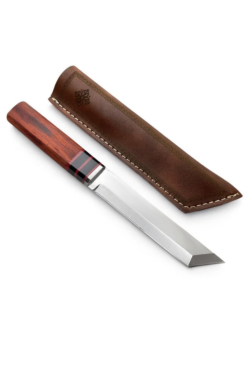 11" Handmade Wooden Handle Tanto Knife Japanese Knife Samurai Knife ...