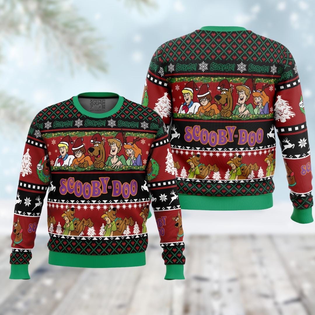 Scooby-doo Ugly Sweater, Scooby-doo 3D Knit Holiday Sweater, Sweater ...