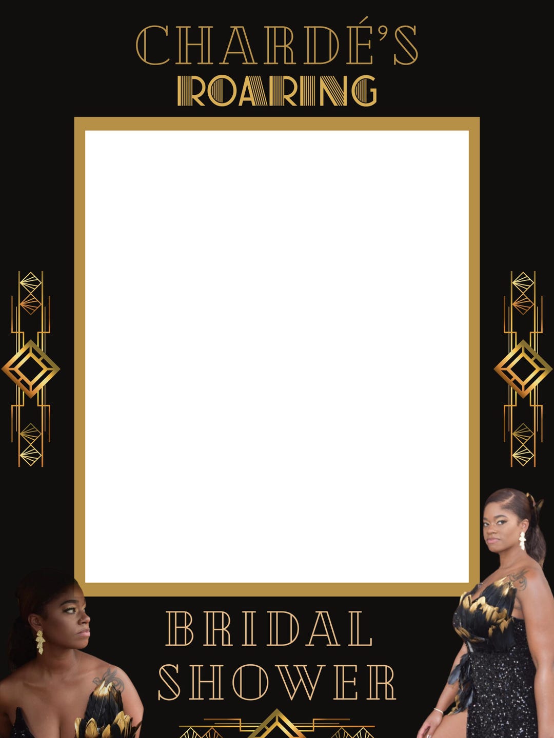 Custom Roaring 20s Digital Photo Frame Prop | Gatsby Party Printable ...