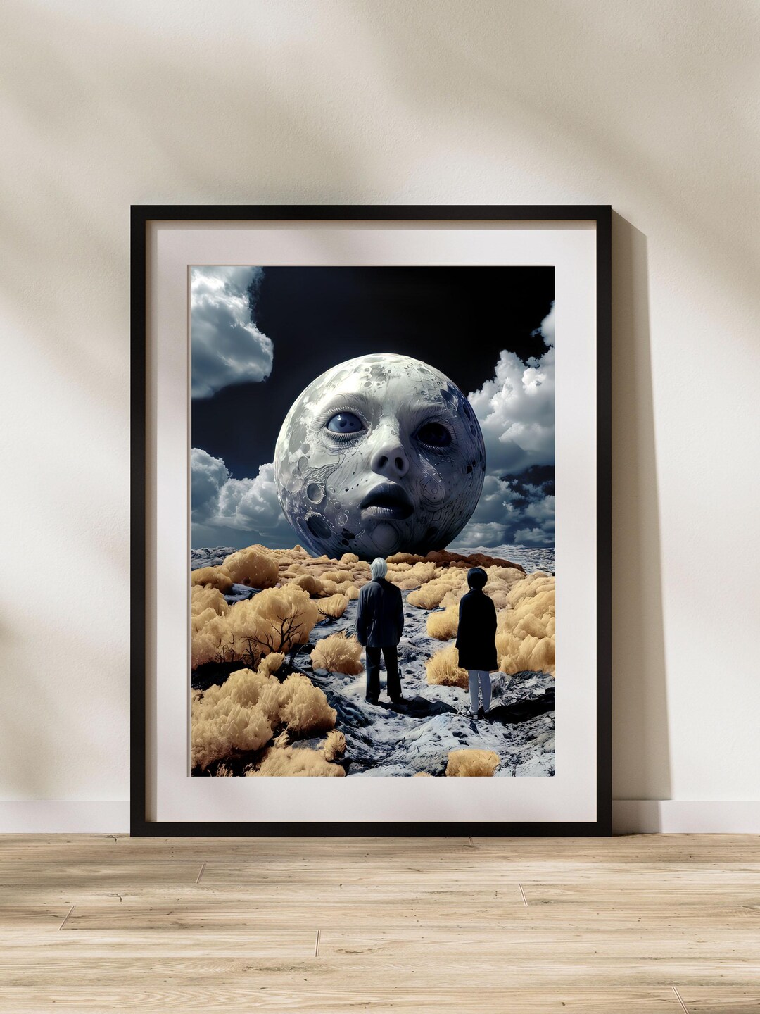 Celestial Moon Poster, Surrealist Artprint - Etsy