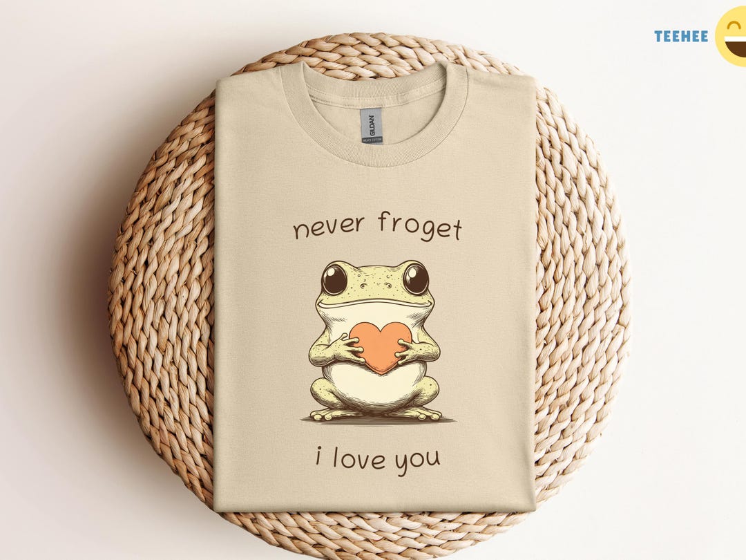Never Froget I Love You T-shirt | Cute Valentines Frog Shirt, Graphic ...