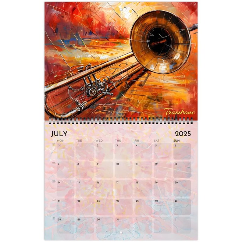 2025 Music Instruments Art Calendar Music Teacher Gift - Etsy