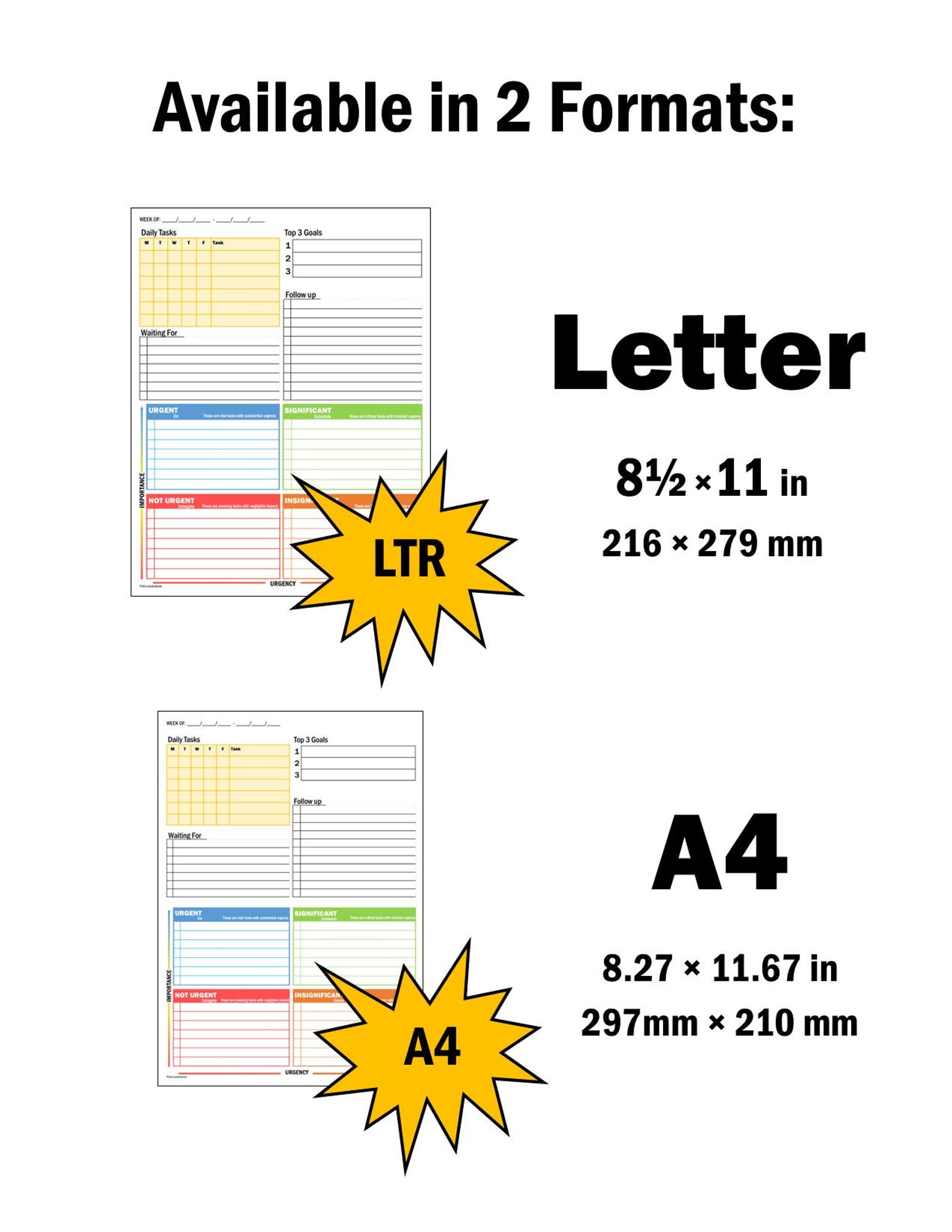 Getting Things Done Task Priority Matrix, Eisenhower Matrix, Colorful ...