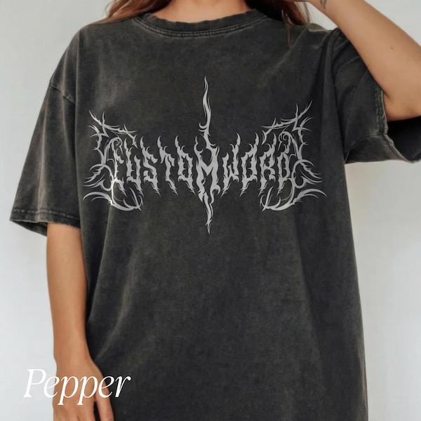 Metal Writing Tshirt - Etsy