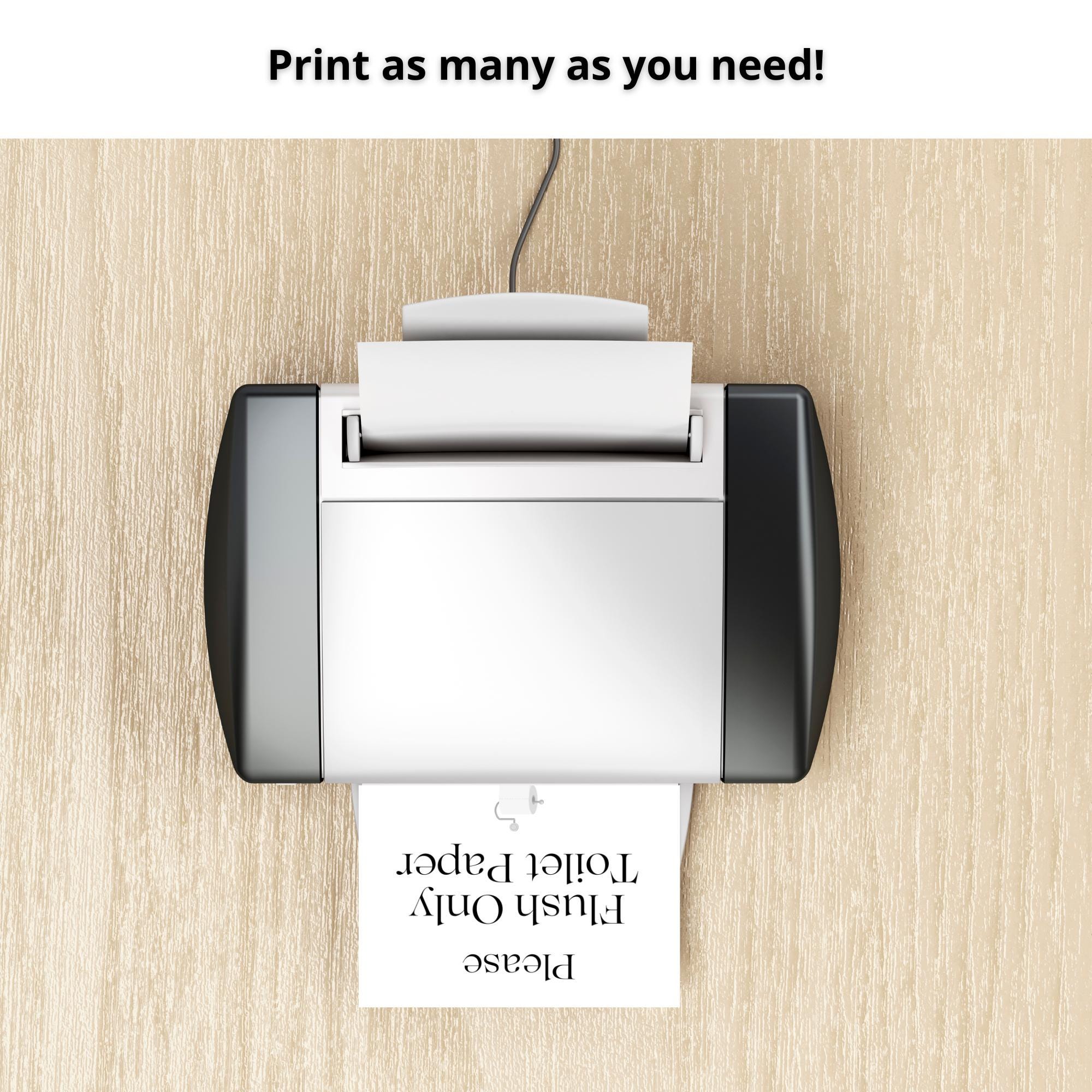 Toilet Paper Only Sign, Printable Bathroom Sign, Airbnb Bathroom Sign ...