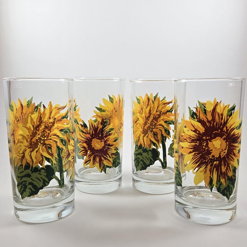 Sunflower Glasses - Etsy