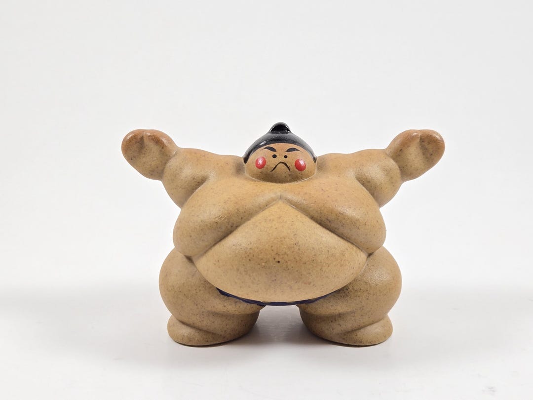 Vintage Shikiri Sumo Figurine Wrestler Doll Made in Japan - Etsy