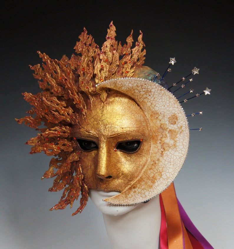 Sunset/moon Rise Mask - Out-of-stock/made-to-order - Etsy