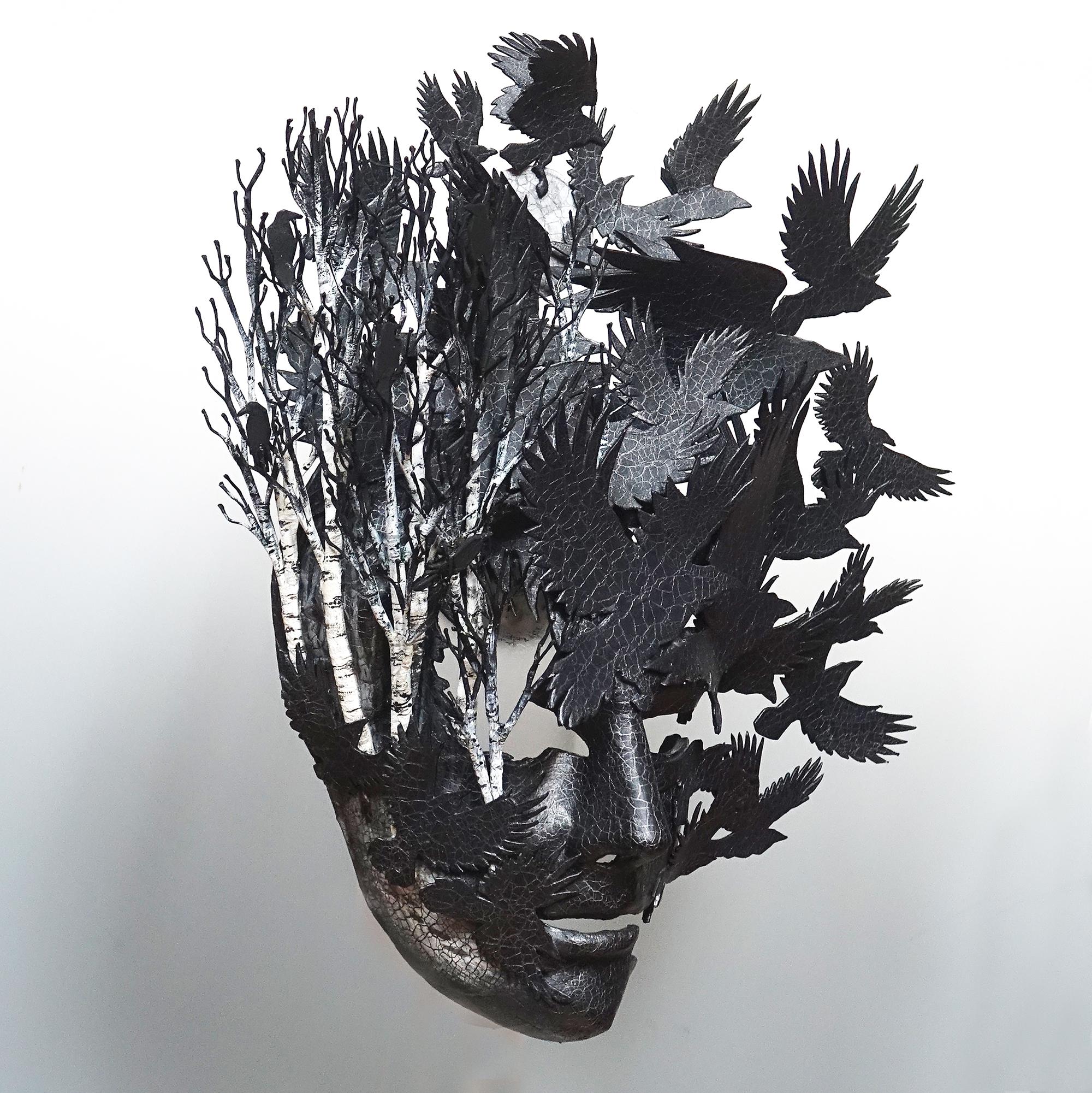 Mask of Corvus Flight With Birch: Made-to-order/by Commission - Etsy
