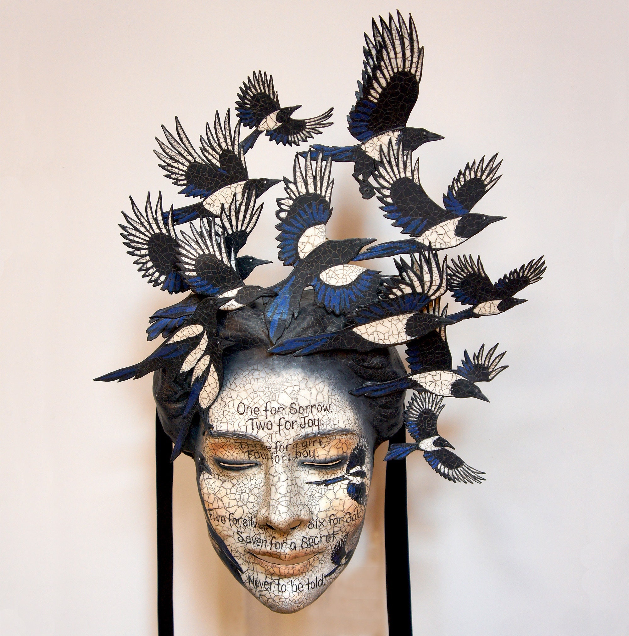 Magpie Mask - OUT OF Stock/made to Order - Etsy
