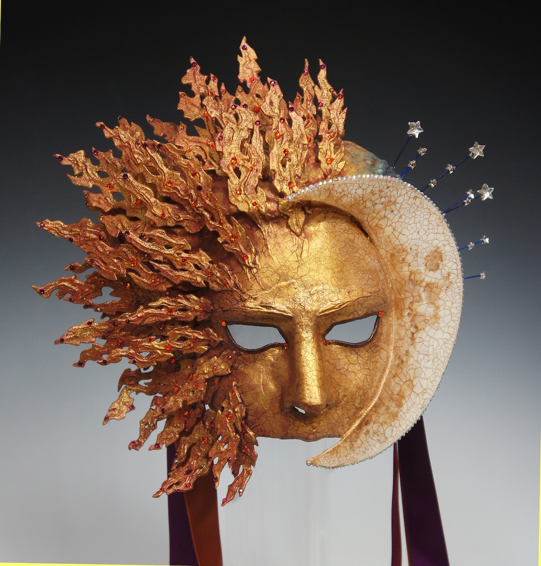 Sunset/moon Rise Mask - Out-of-stock/made-to-order - Etsy