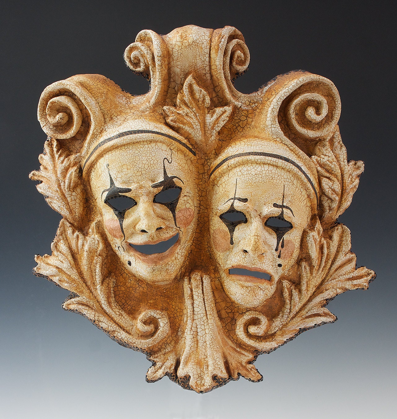 Comedy-tragedy Proscenium Mask, Plaque - OUT OF Stock/made to Order - Etsy