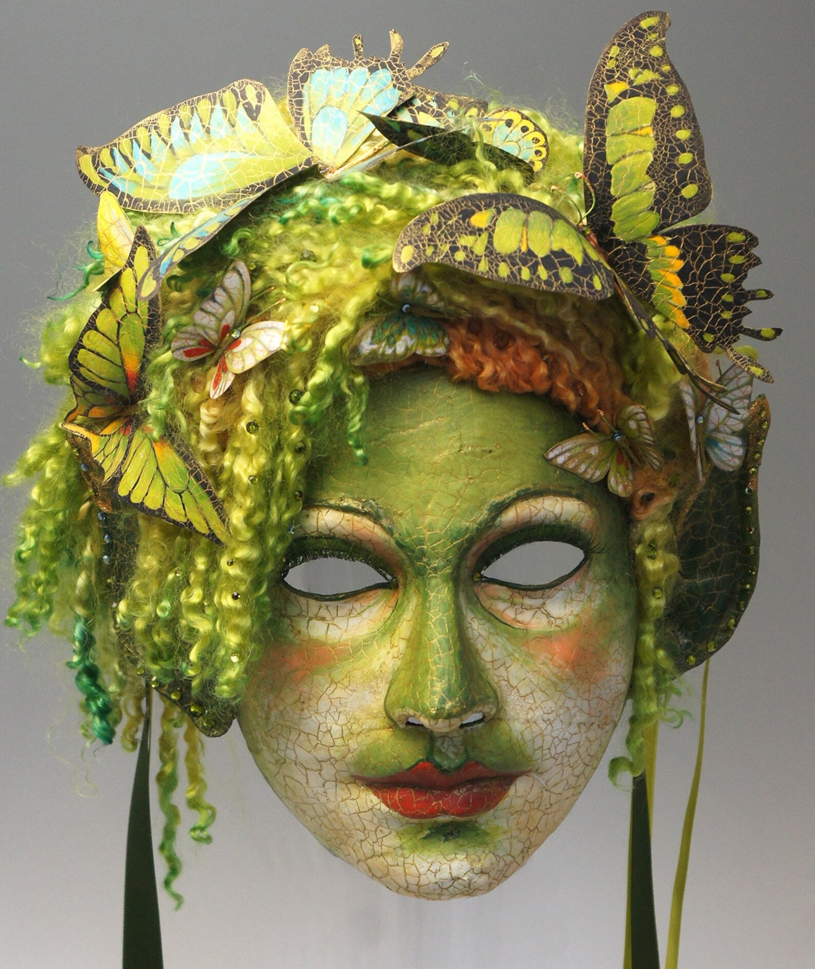 La Fee Verte or Green Fairy Mask - OUT OF Stock/made to Order - Etsy
