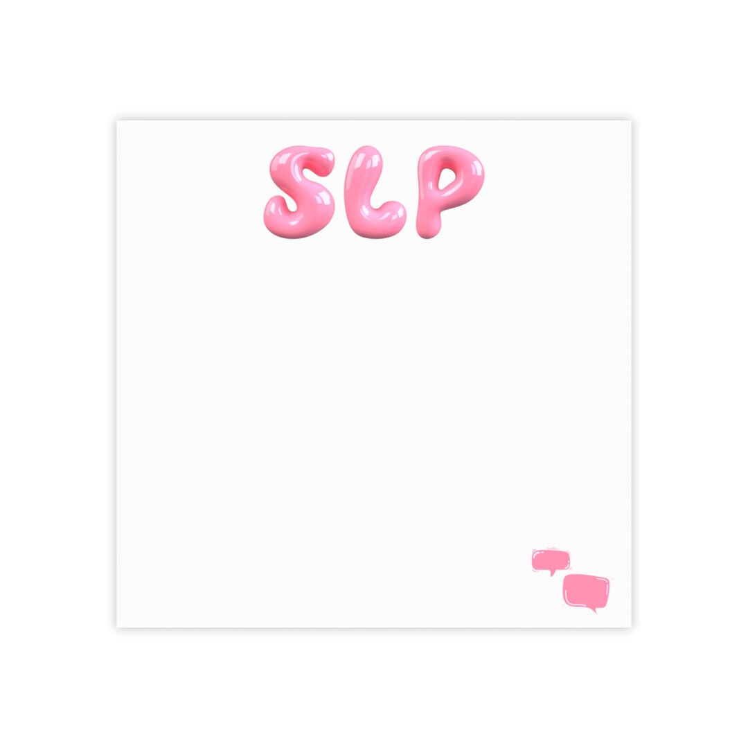 SLP Sticky Notes - Speech-language Pathologist Post-it® Note Pad - Cute ...
