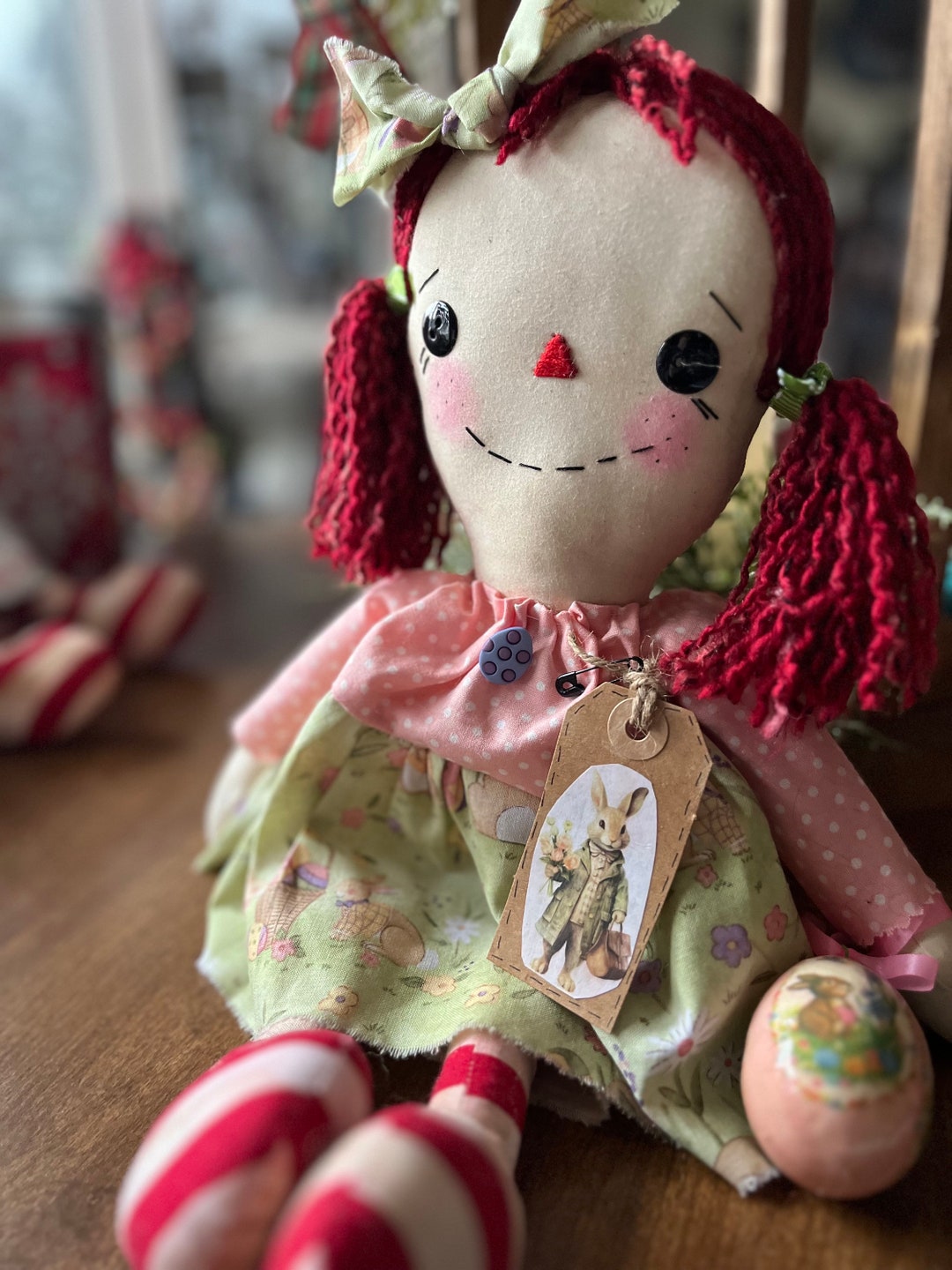 Raggedy, Annie, Spring, Green, Easter, Vintage - Etsy