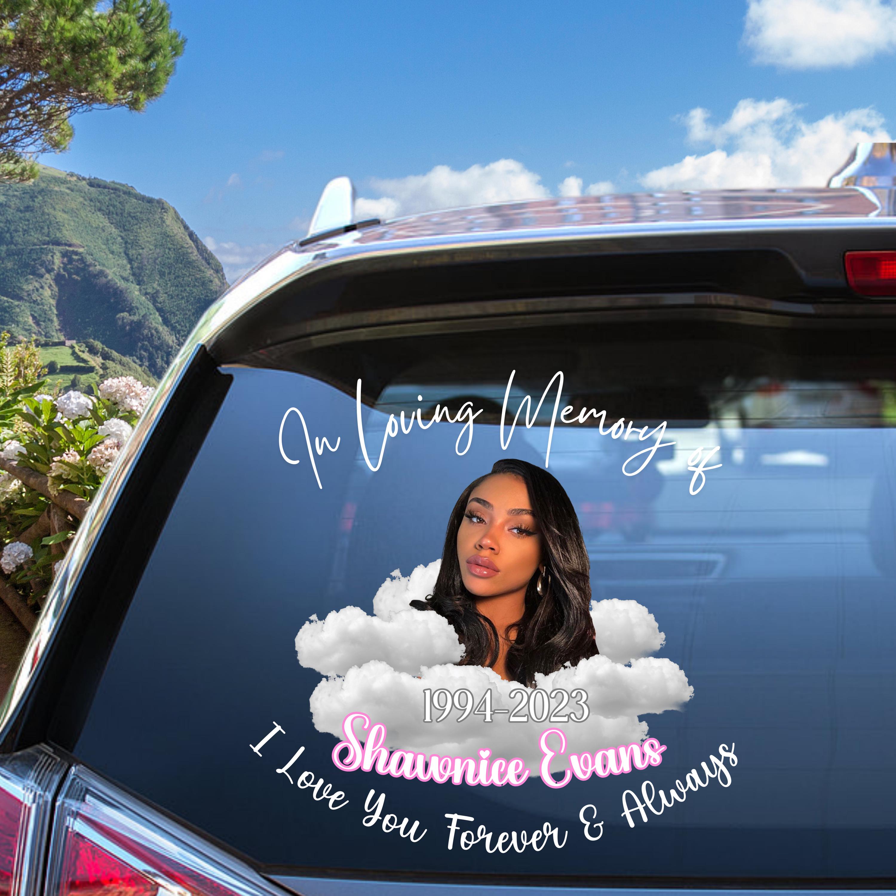Photo Memorial Decal, in Memory of Sticker, Loss of Loved One Car Decal ...