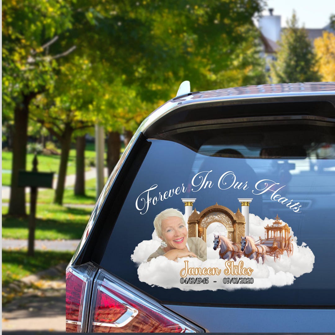 Photo Memorial, in Memory of Sticker, Cloud Sticker, Heaven Decal, Loss ...