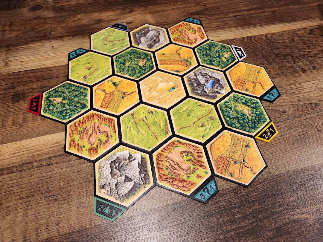 Magnetic Catan Hex Frames With Ports (game Not Included) - Etsy