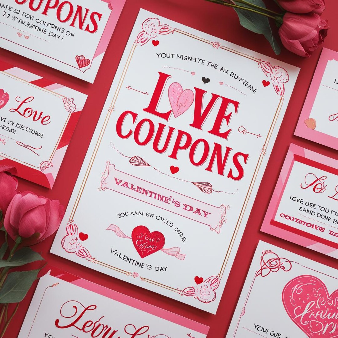 Printable Love Coupons Book: 100 Romantic Vouchers + 20 Blank Coupons ...