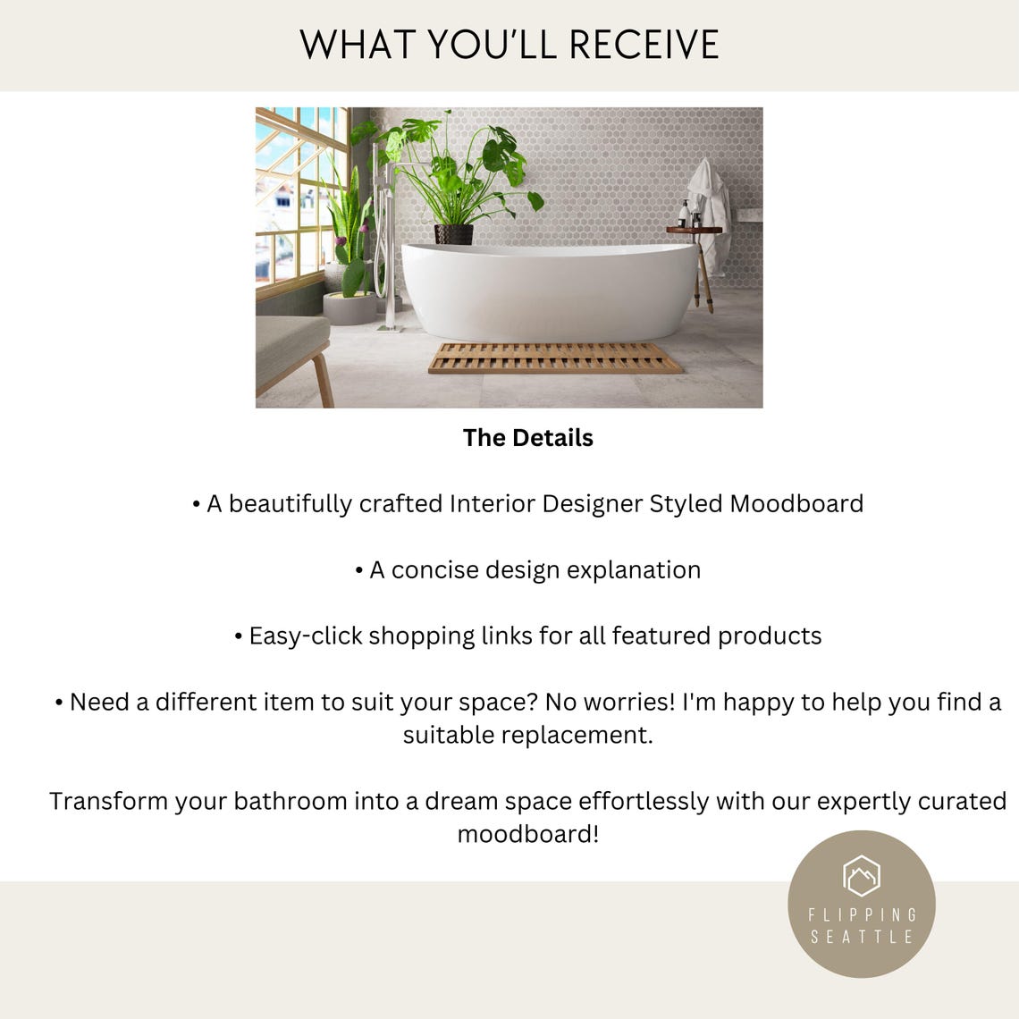 Neutral Modern Bathroom Moodboard: Spa-like Design (PDF) - Etsy