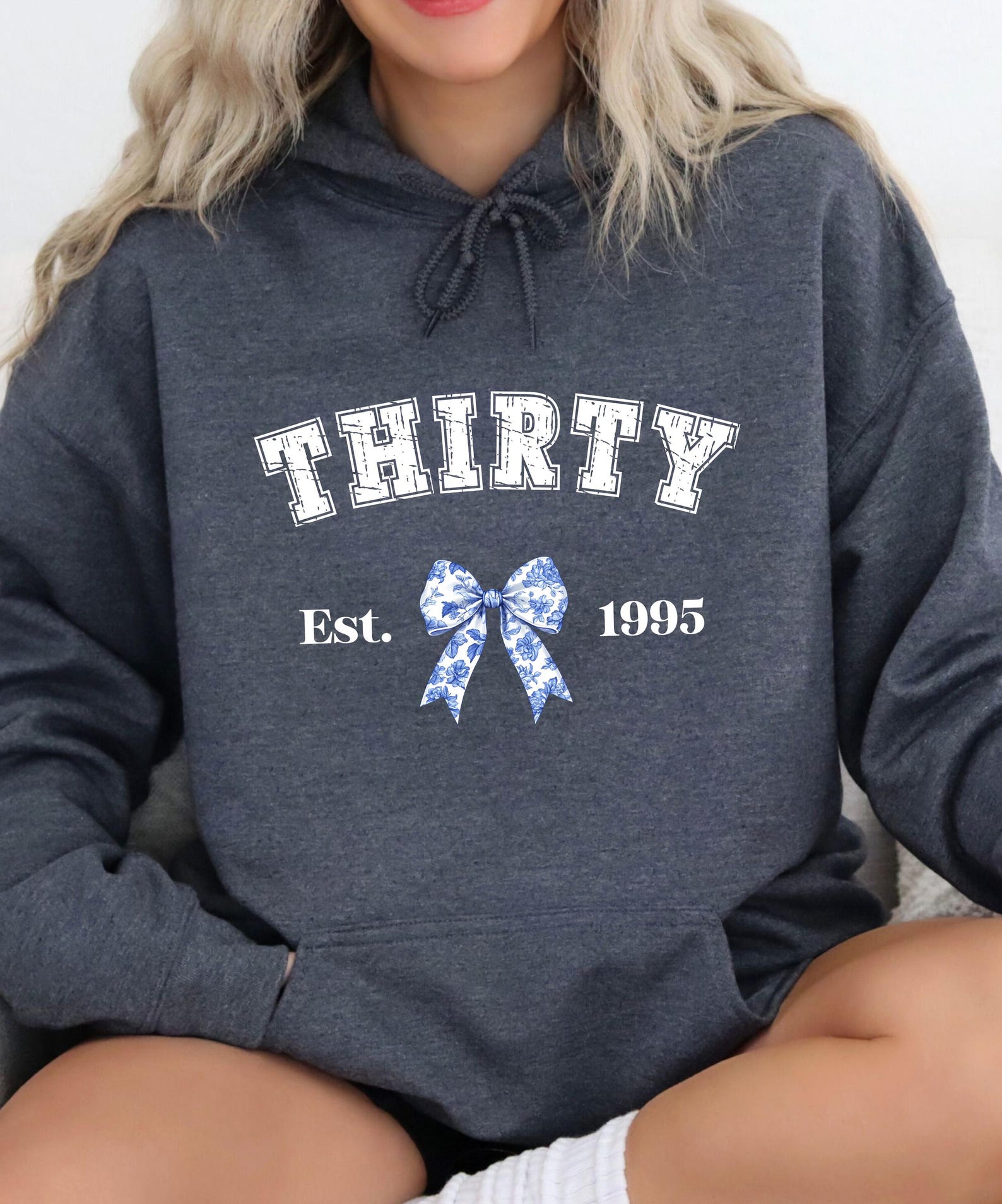 Comfort Colors Est. 1995 Birthday Shirt, Coquette 30th Birthday Hoodie ...