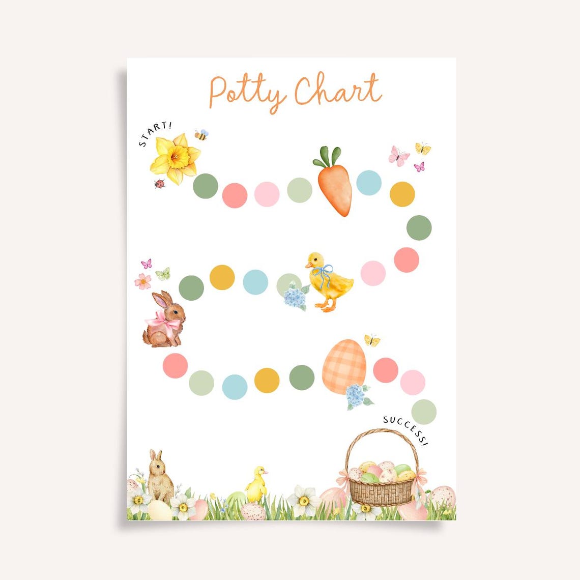 Digital Sticker Reward Potty Training Chart - Etsy