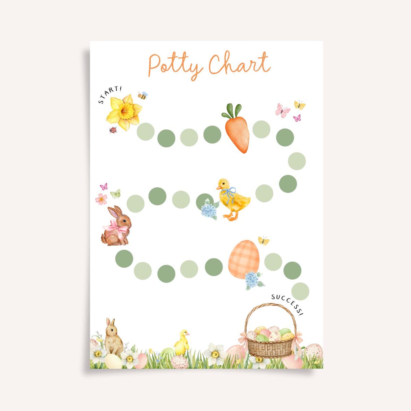 Digital Sticker Reward Potty Training Chart - Etsy
