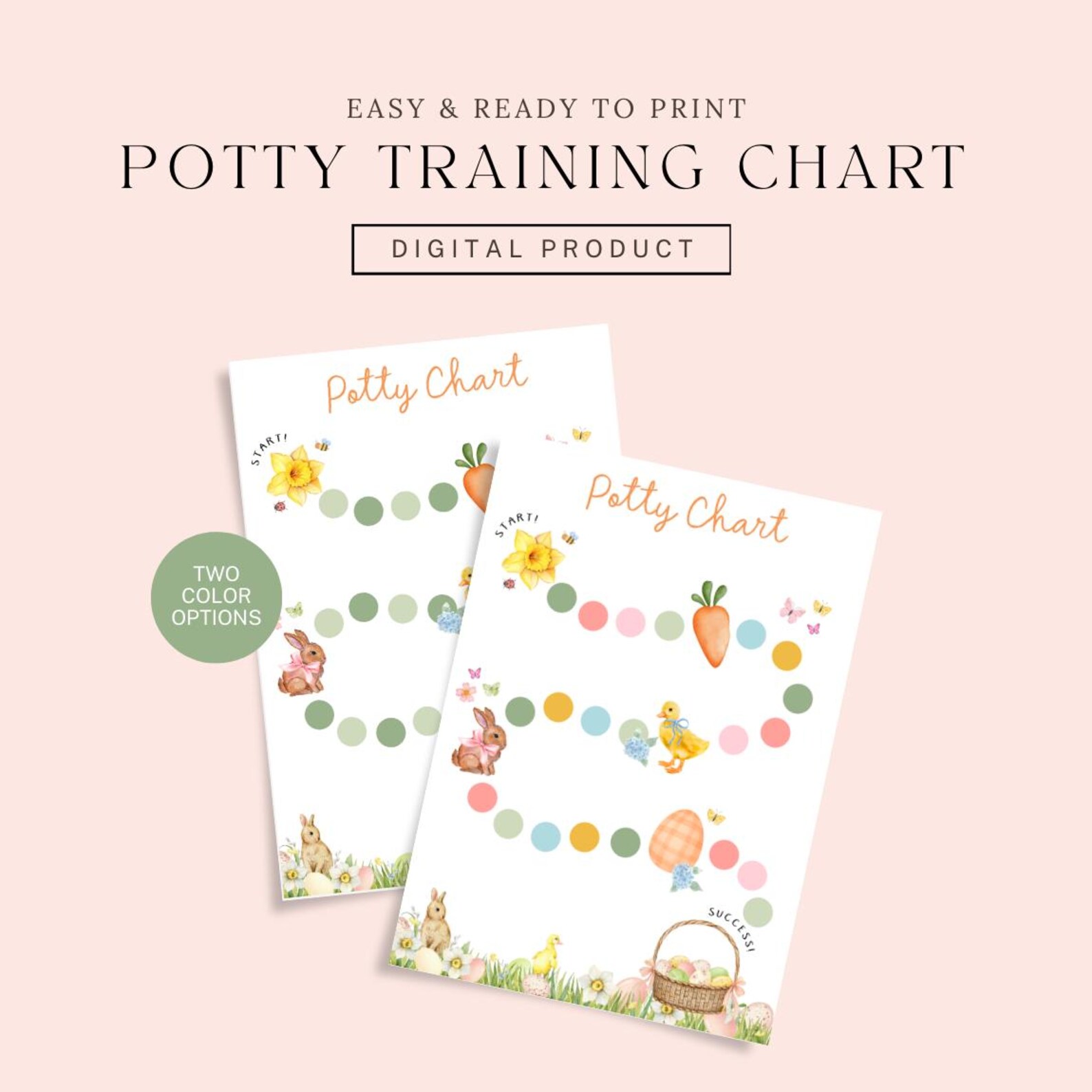 Digital Sticker Reward Potty Training Chart - Etsy